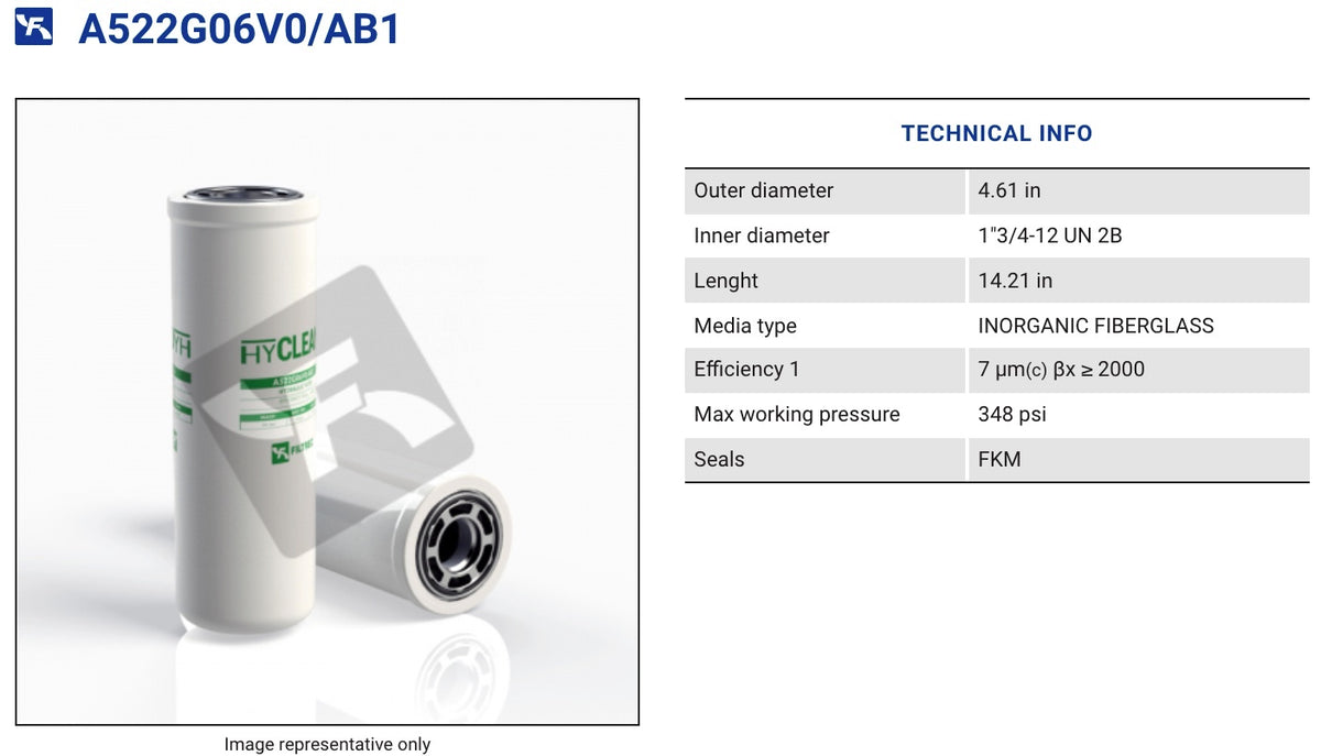 FILTREC Spin-on Filter A522G06V0/AB1 – FILTREC U.S. E-Shop