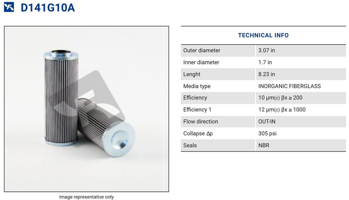 FILTREC Filter Element D141G10A – filtreceshop