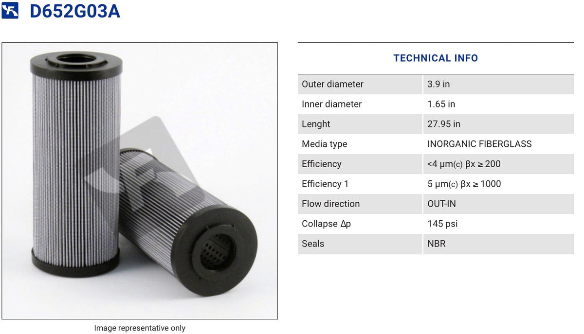 FILTREC Filter Element D652G03A – FILTREC U.S. E-Shop