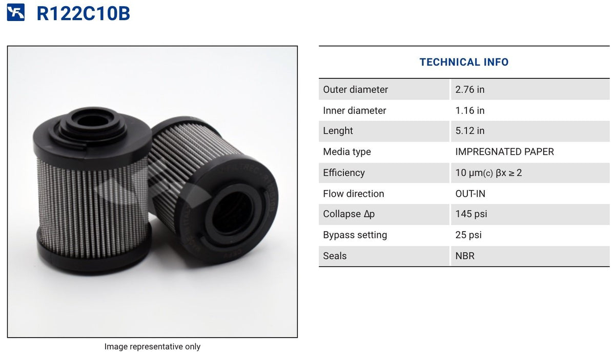 FILTREC Filter Element R122C10B – FILTREC U.S. E-Shop