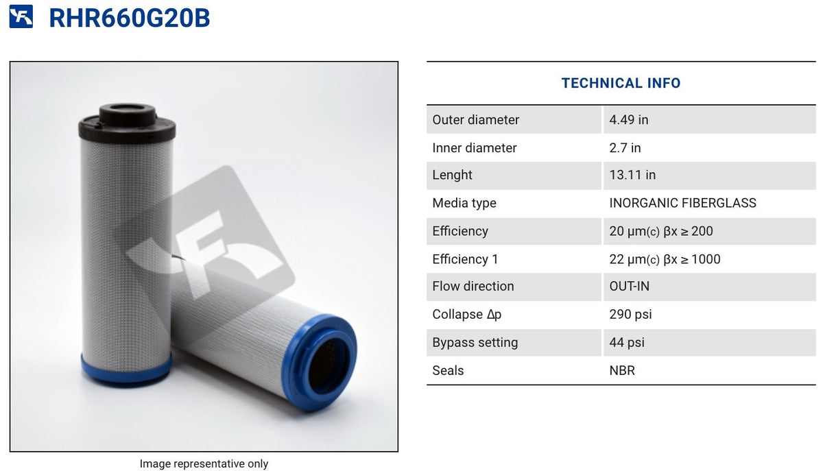 FILTREC Filter Element RHR660G20B – FILTREC U.S. E-Shop
