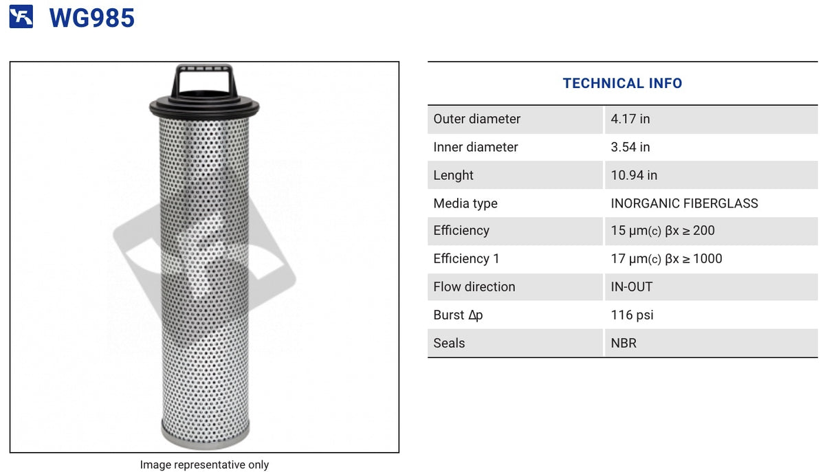 FILTREC Filter Element WG985 – FILTREC U.S. E-Shop