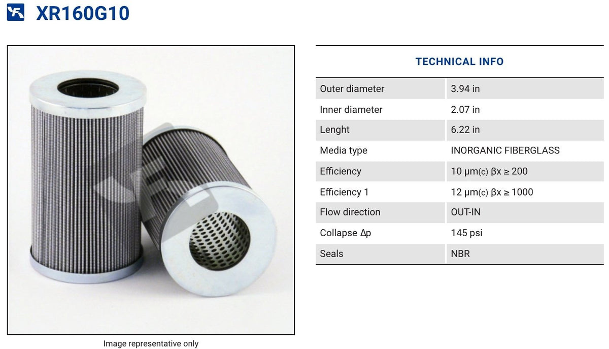 FILTREC Filter Element XR160G10 – FILTREC U.S. E-Shop